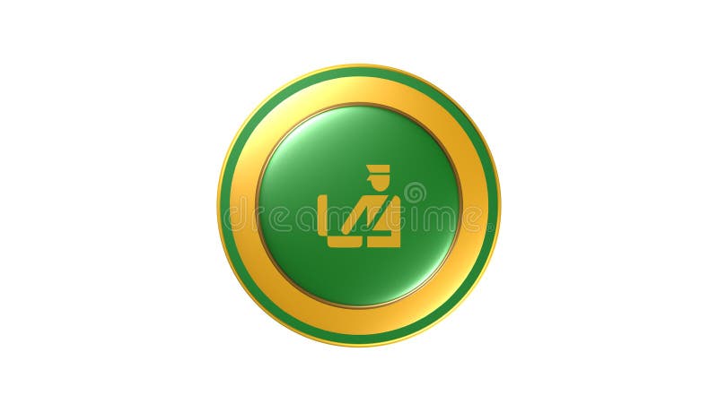 Icono De Las Aduanas, Muestra, El Mejor Ejemplo 3D Stock de ilustración ...