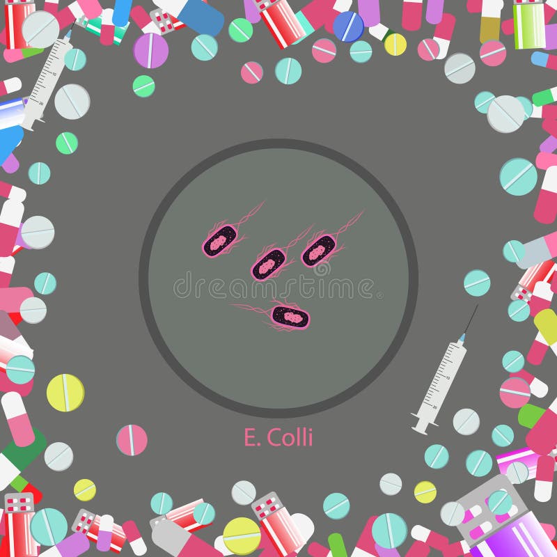 Icono De Las Bacterias De E-coli Stock de ilustración - Ilustración de ...