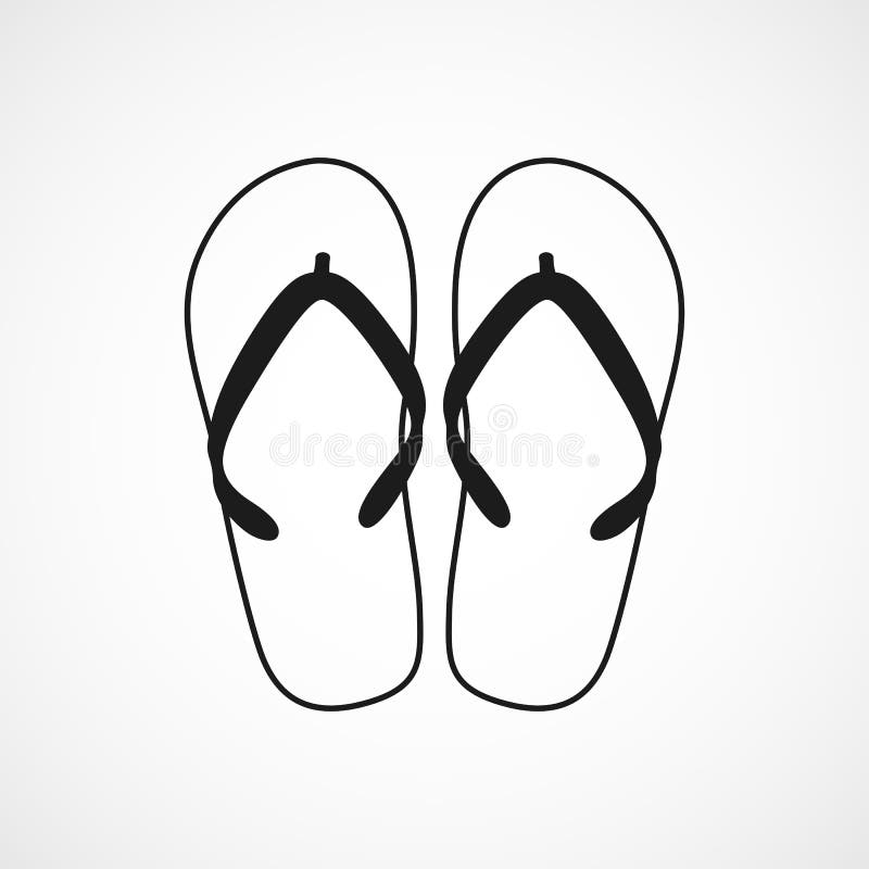 Icono De Las Chancletas Ilustración Del Vector Stock de ilustración ...
