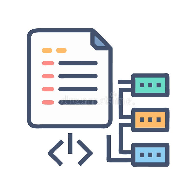 Icono De Lenguaje De Consulta Estructurado Stock de ilustración ...