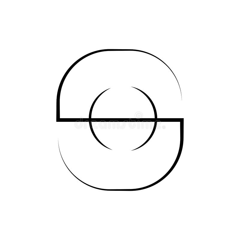Icono De Letra S En Un Fondo Blanco Stock de ilustración - Ilustración ...