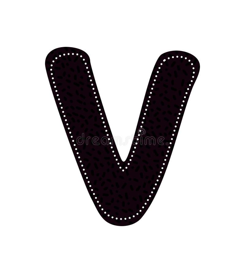 Icono de letra v ilustración del vector. Ilustración de tipo - 236766822