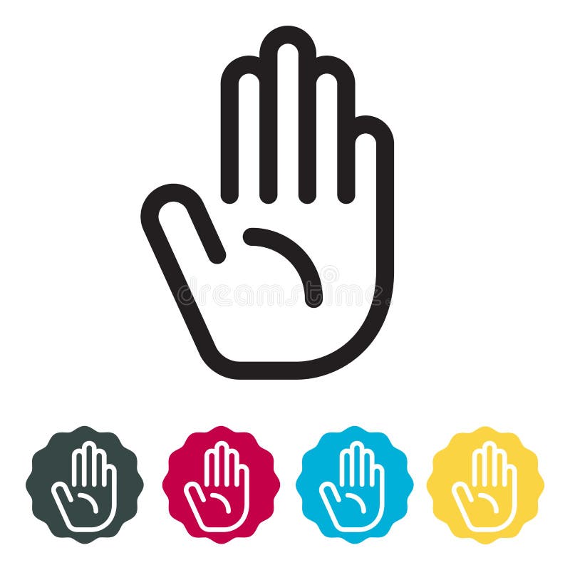 Icono De Levantar La Mano - Participación Stock de ilustración - Ilustración de vector, aumento ...