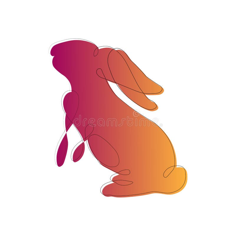 Icono De Liebre En Un Fondo Blanco Stock de ilustración - Ilustración ...