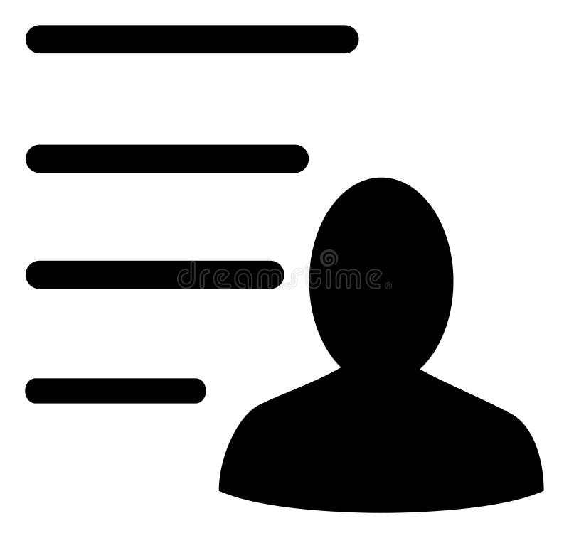 Icono De Lista De Usuario Plana De Raster Stock de ilustración ...