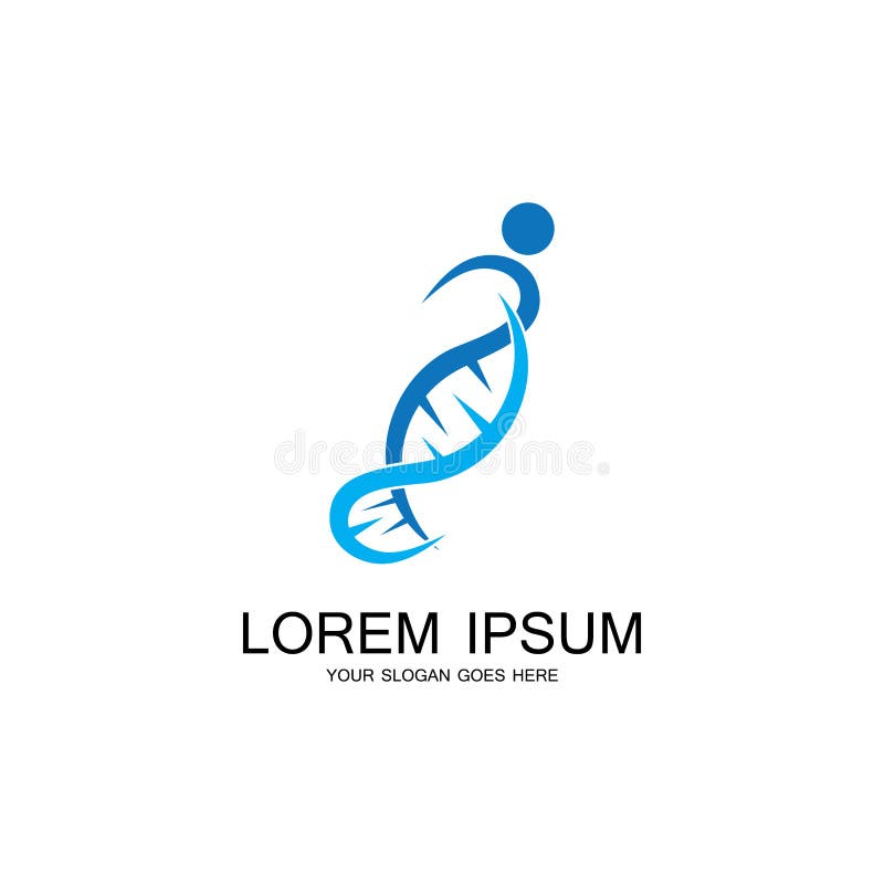 Icono De Logo De ADN Humano Vector Stock de ilustración - Ilustración ...