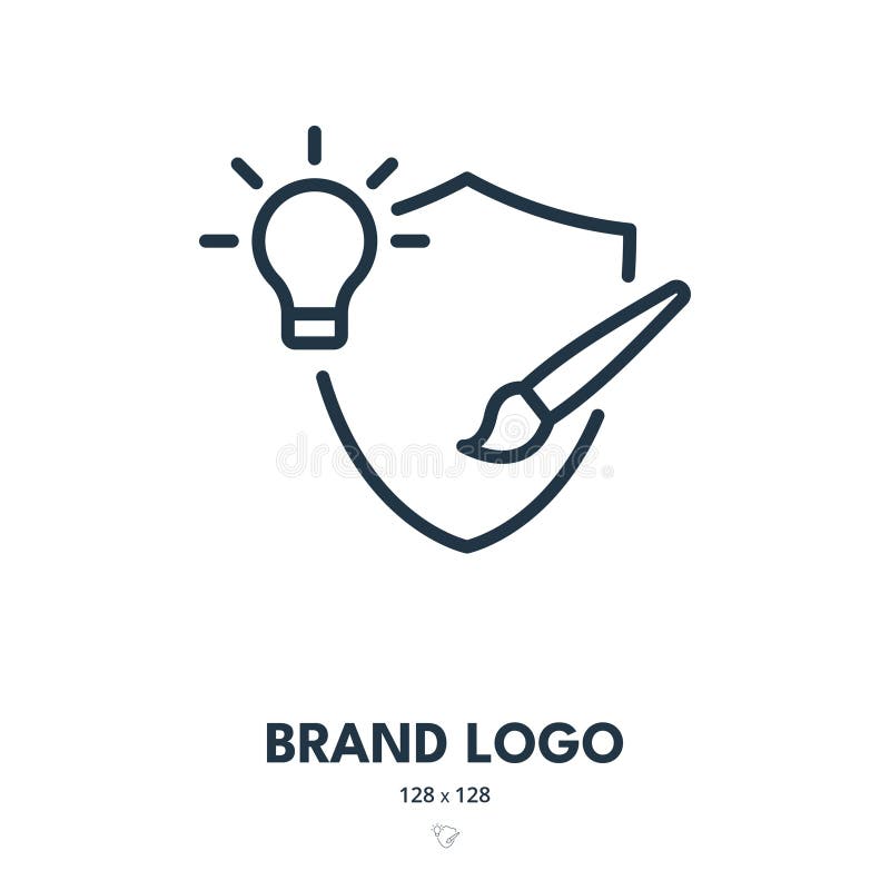 Icono De Logotipo De Marca. Identidad De Logotipo De Marca. Trazo ...