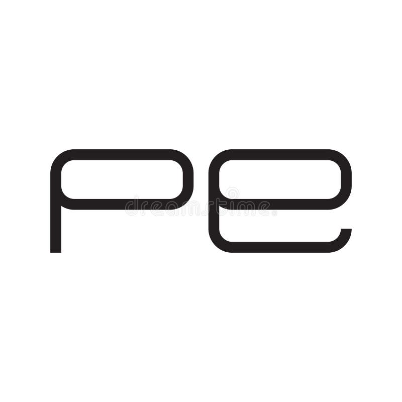 Icono De Logotipo Vectorial De Carta Inicial Pe Ilustración del Vector ...