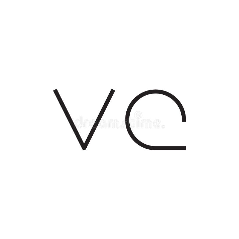 Icono De Logotipo Vectorial De Letra Inicial De Vc Ilustración del ...