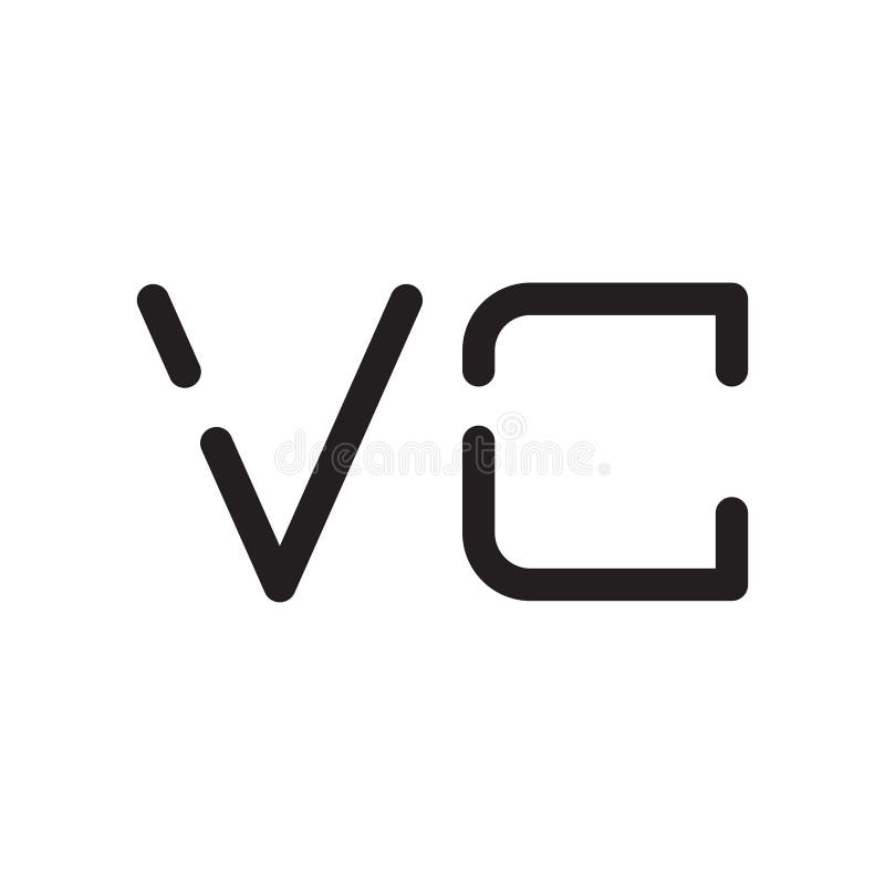Icono De Logotipo Vectorial De Letra Inicial De Vc Ilustración del ...