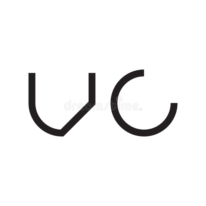 Icono De Logotipo Vectorial De Letra Inicial De Vc Ilustración del ...