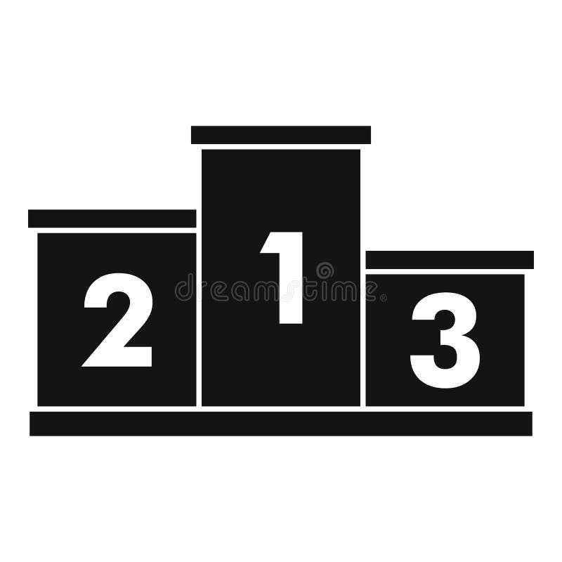 Icono De Los Ganadores Del Podio, Estilo Simple Ilustración del Vector ...