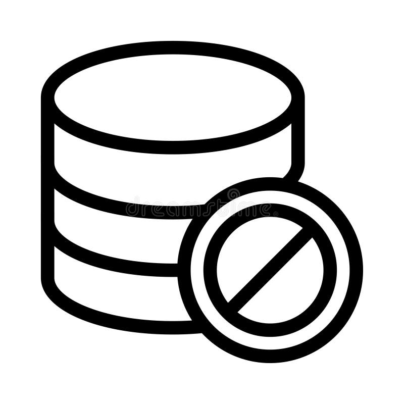 Icono Doble Del Color De Los Glyphs Del Bloque Del Servidor Stock de ...