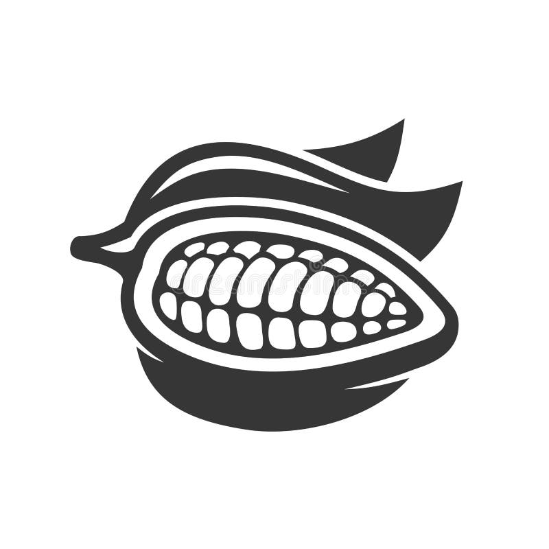 Icono De Los Granos De Cacao Del Chocolate Vector Ilustración del Vector - Ilustración de haba ...