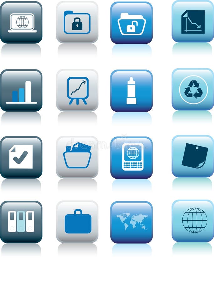 Icono De Los Items De La Oficina Ilustración del Vector - Ilustración ...