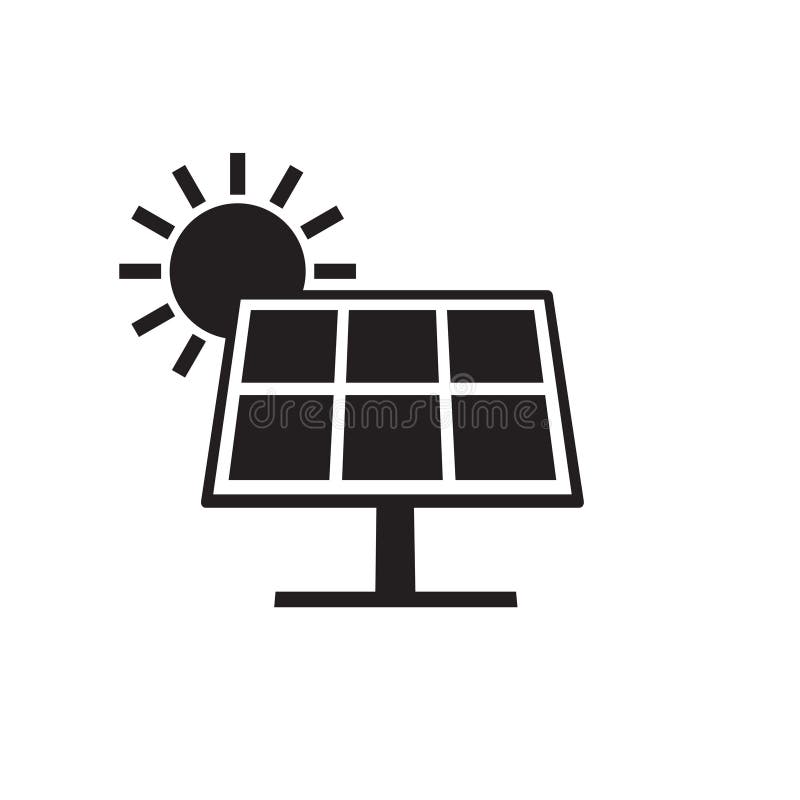 Icono De Los Paneles Solares Ilustración del Vector - Ilustración de ...