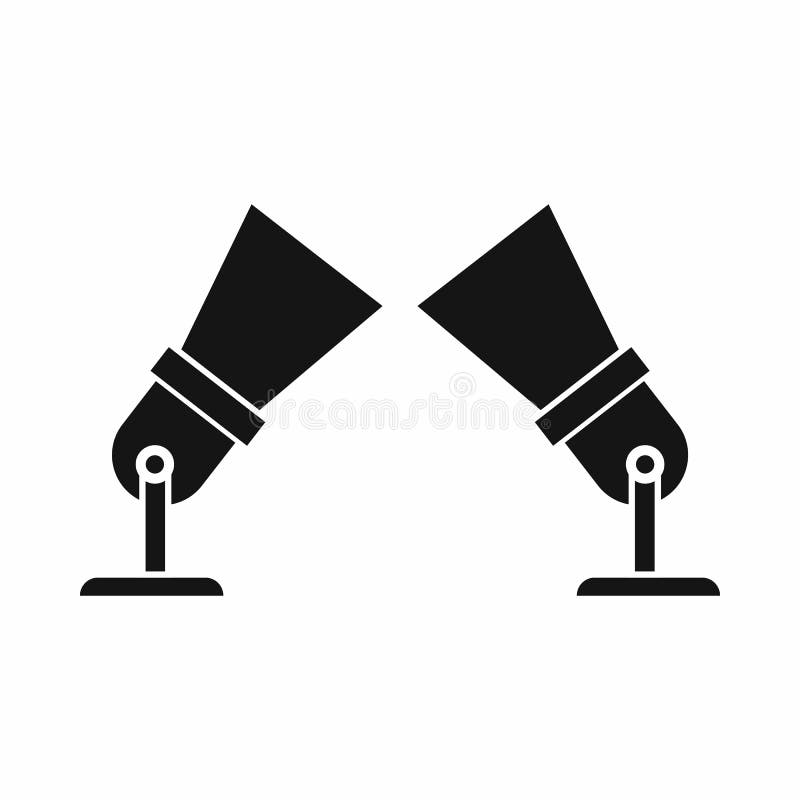 Verde Digital Del Icono De Los Reflectores Ilustración del Vector ...