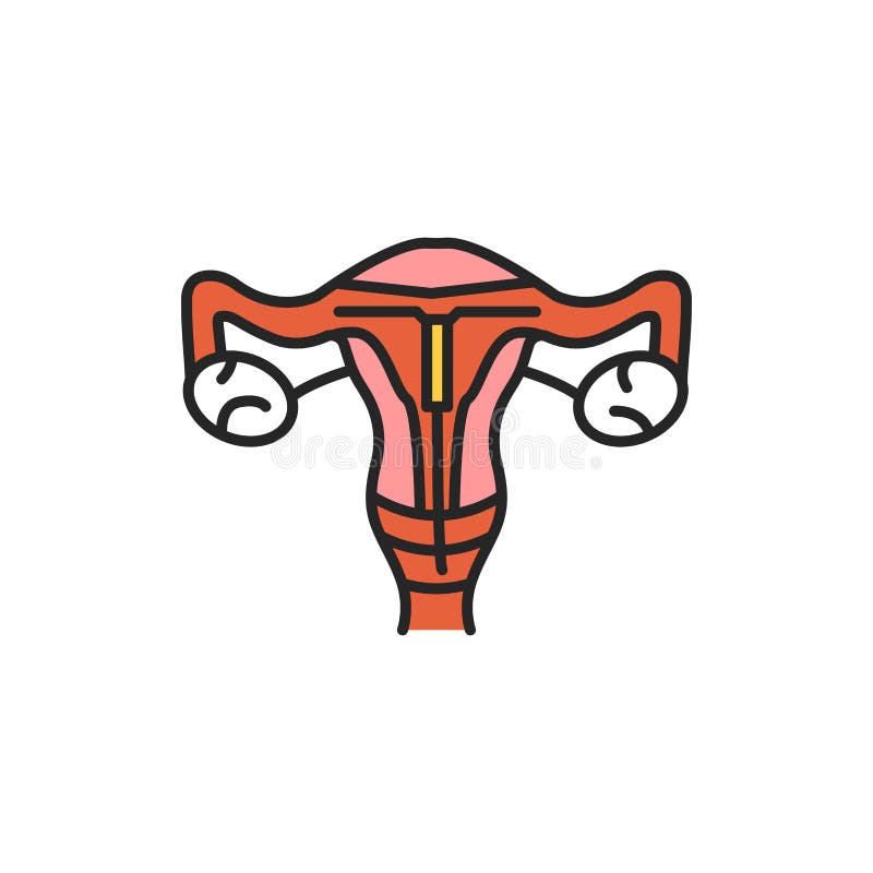 Icono De Espiral Anticonceptiva Ilustración Del Dispositivo