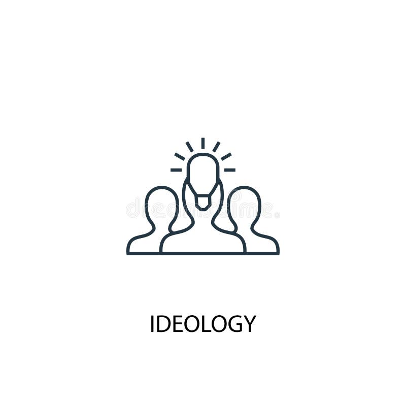 Icono De LÃ­nea De Concepto De IdeologÃ­a. Simple Ilustración del Vector - Ilustración de ...
