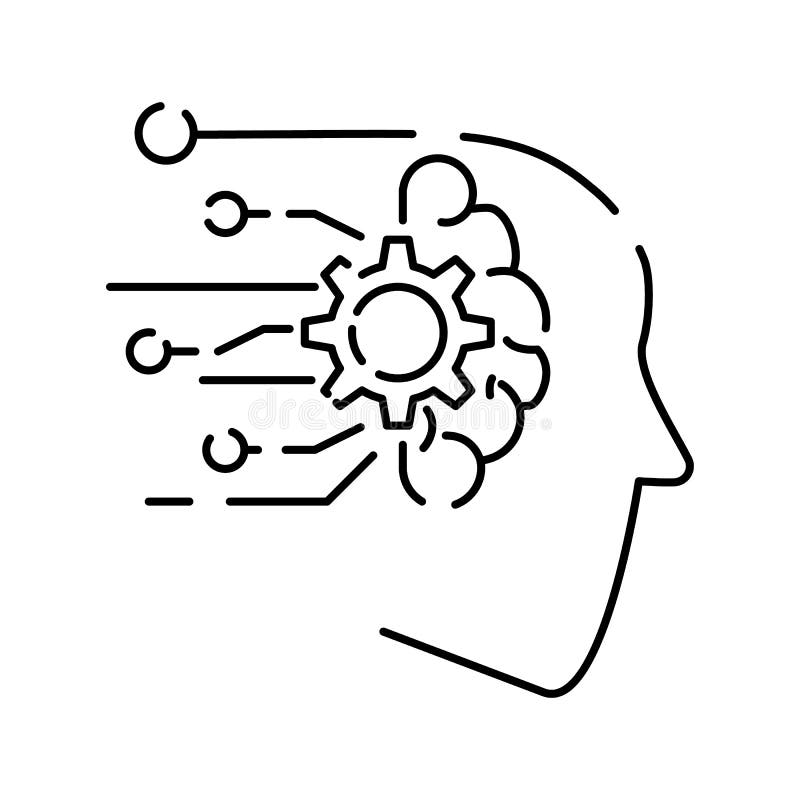 Icono De Línea De Inteligencia Artificial. Tecnología De Cabeza Ai De ... Icono De Línea De Inteligencia Artificial. Tecnología De Cabeza Ai De ...