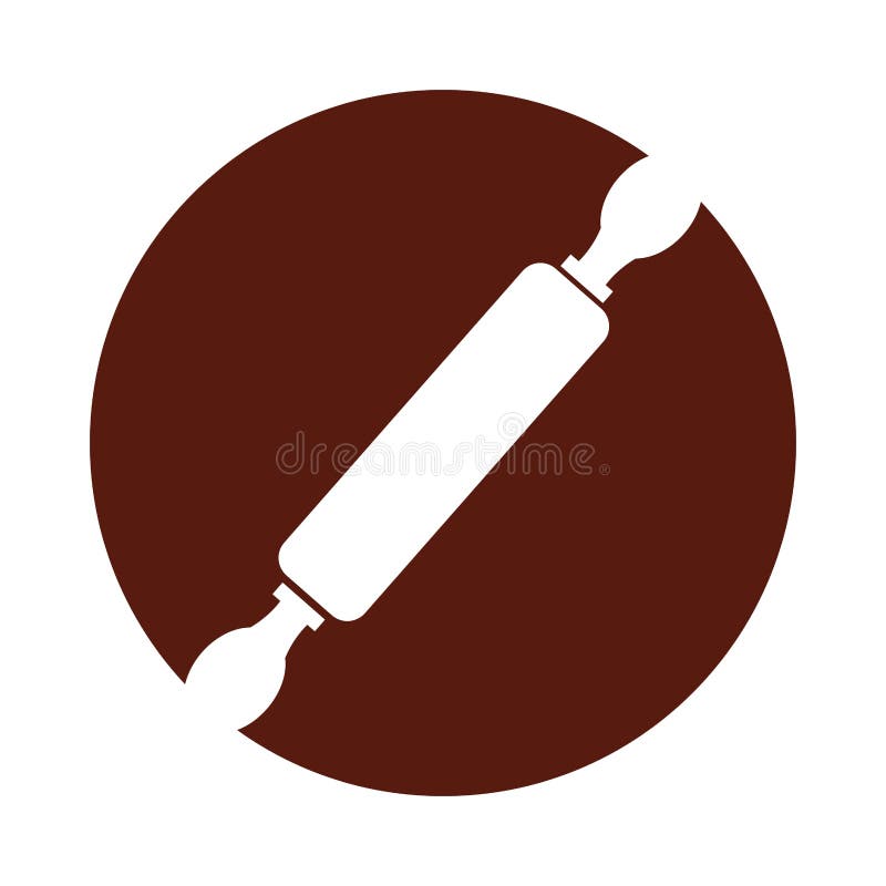 Icono De Madera Del Rodillo De La Cocina Ilustración del Vector ...