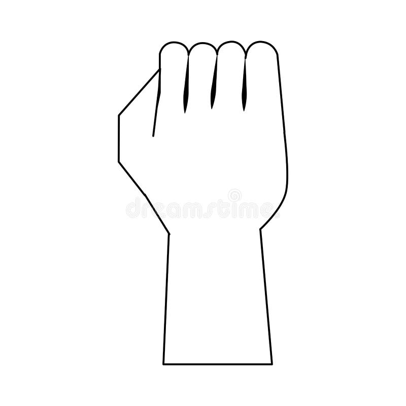 Icono de mano cerrada ilustración del vector. Ilustración de muestra ...