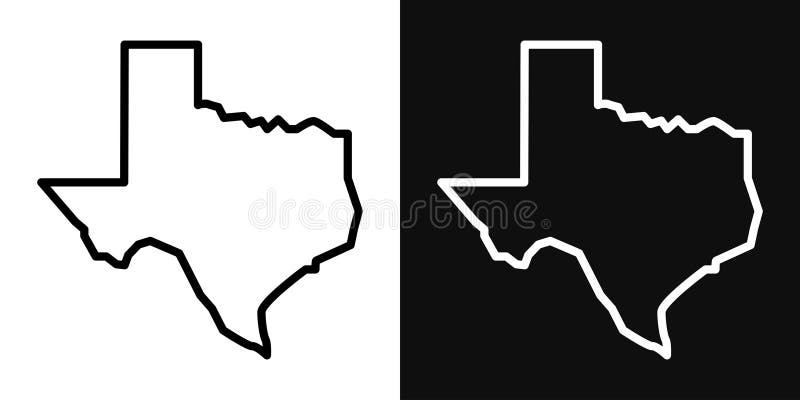Icono de mapa de texas ilustración del vector. Ilustración de houston ...