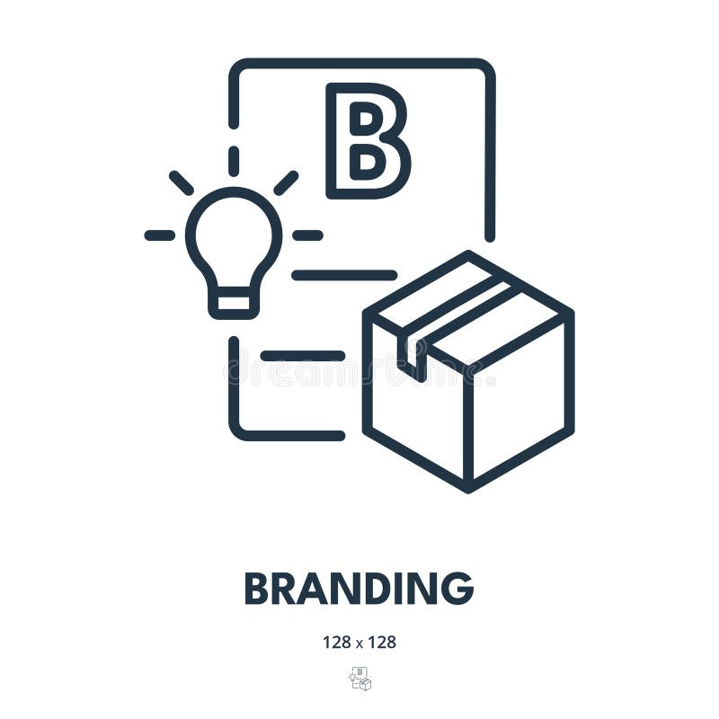 Icono De Marca. Marca Comercial De Identidad De Marca. Trazo Editable ...