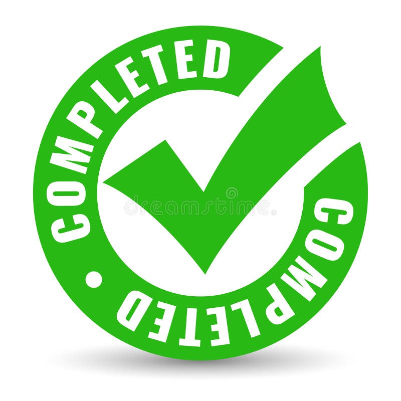 Icono Terminado Proceso Del Vector Ilustración del Vector - Ilustración ...