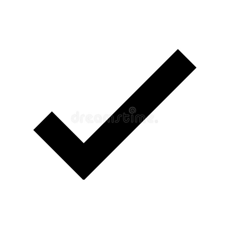 Icono De Marca, Ilustración Plana De Marca De Tick - Vector Stock de ...