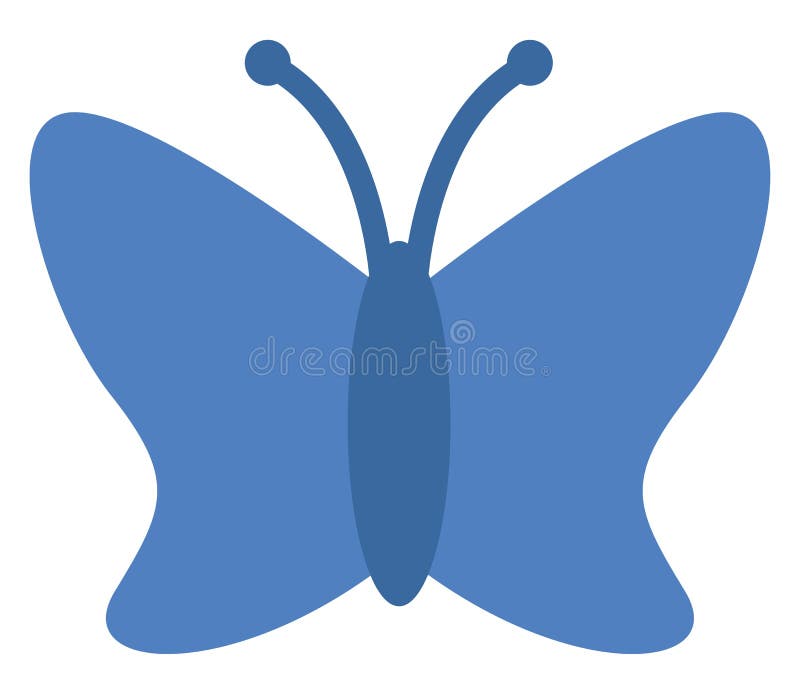 Icono de mariposa azul ilustración del vector. Ilustración de modelo ...