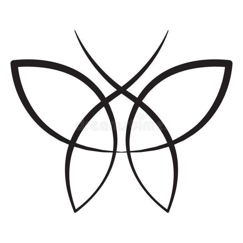 Icono De Mariposa Con Hojas. Icono De Monarca. Ilustración del Vector ...