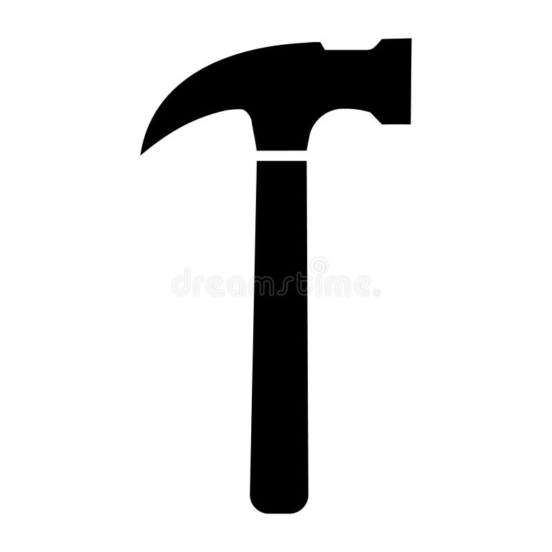 Icono De Martillo En Estilo Plano. Vector. Ilustración del Vector ...