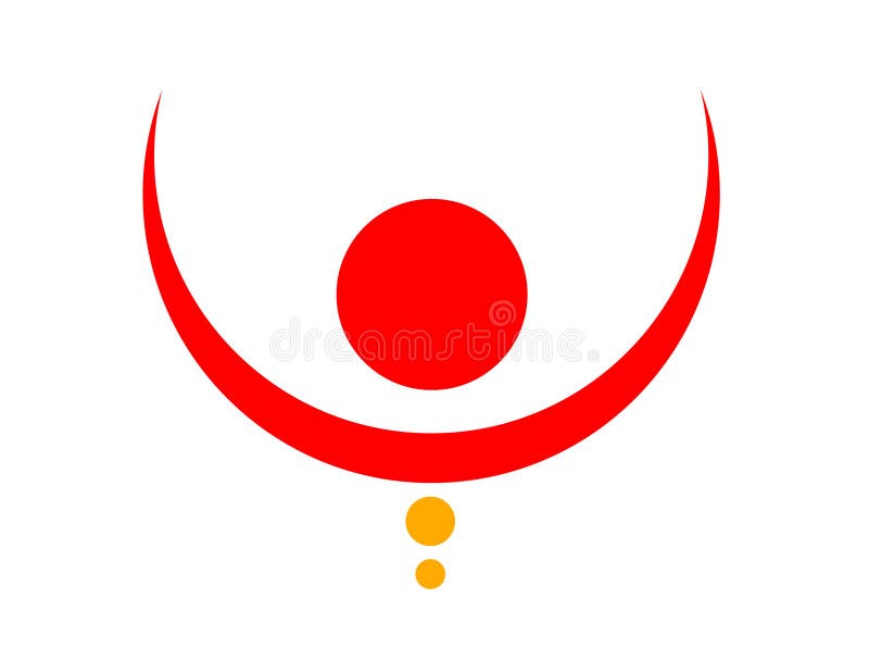 Icono De Media Luna Roja Devi Tilak. Vector Durga Tilak Ilustración del Vector - Ilustración de ...