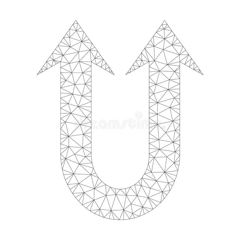Icono De Mesh Vector Double Forward Arrow Ilustración del Vector ...