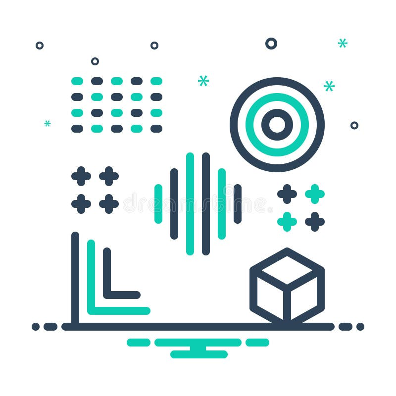 Icono De Mezcla Para Componente Y Material Ilustración del Vector ...