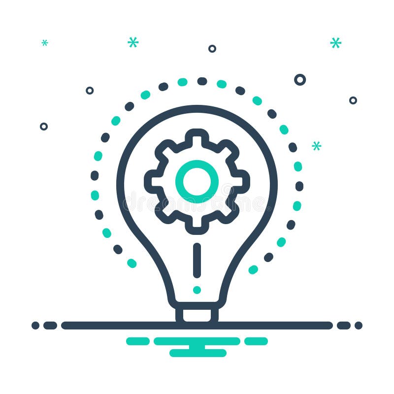 Icono De Mezcla Para Comprender Y Comprender Ilustración del Vector ...