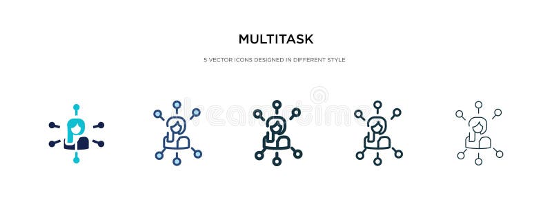 Icono De Trabajo Multitarea En Ilustración Vectorial De Estilo ... Icono De Trabajo Multitarea En Ilustración Vectorial De Estilo ...