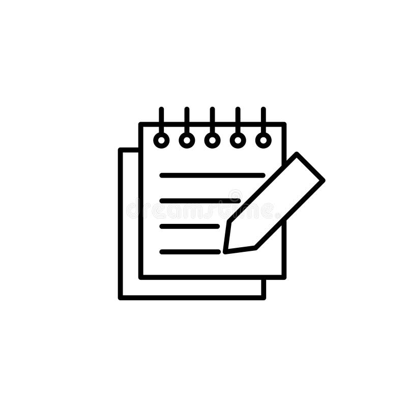 Icono De Nota . Vector De Icono De Bloc De Notas Ilustración del Vector ...