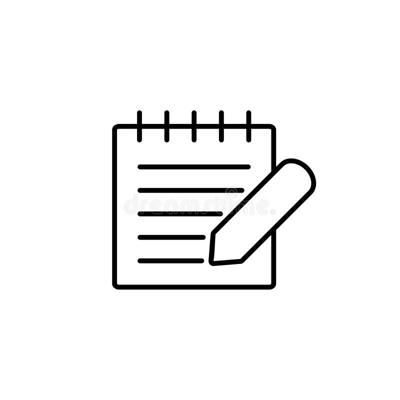 Icono De Nota . Vector De Icono De Bloc De Notas Ilustración del Vector ...