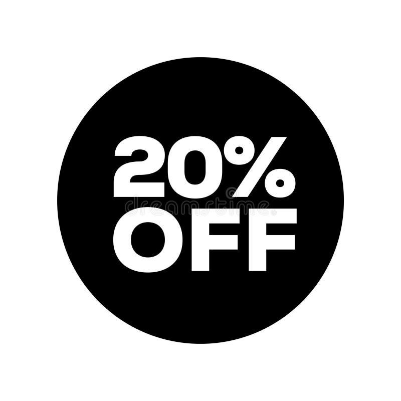 Icono De 20 Off Vector Sticker Ilustración del Vector - Ilustración de ...