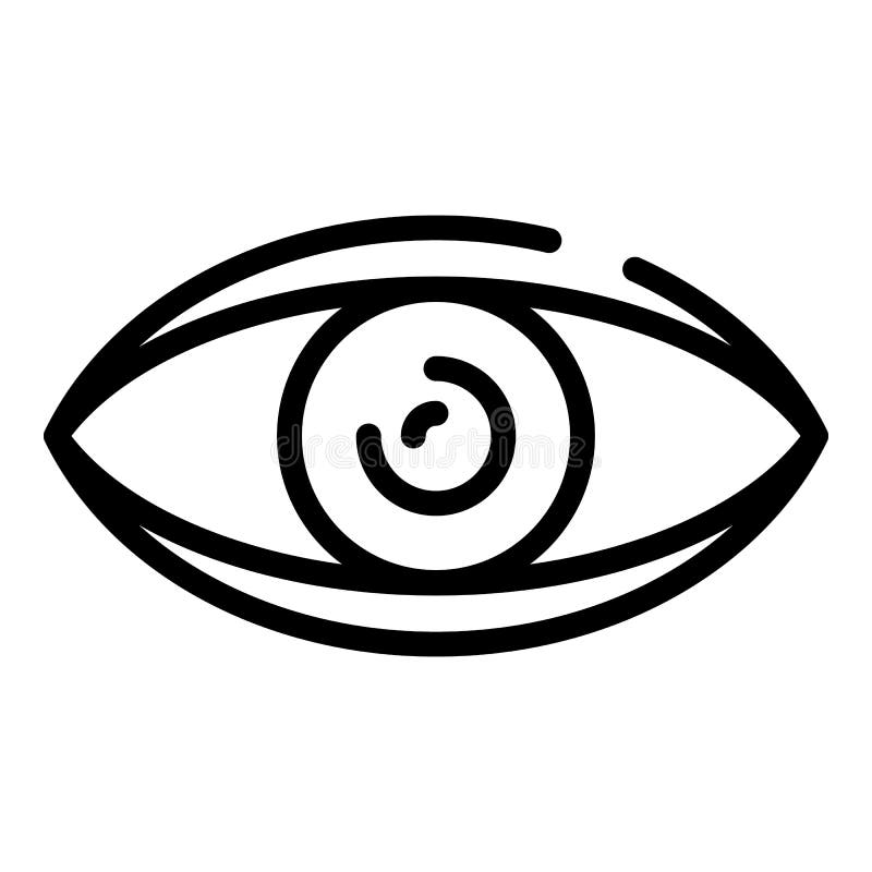 Icono De Ojo Humano Estilo De Esquema Ilustración Del Vector