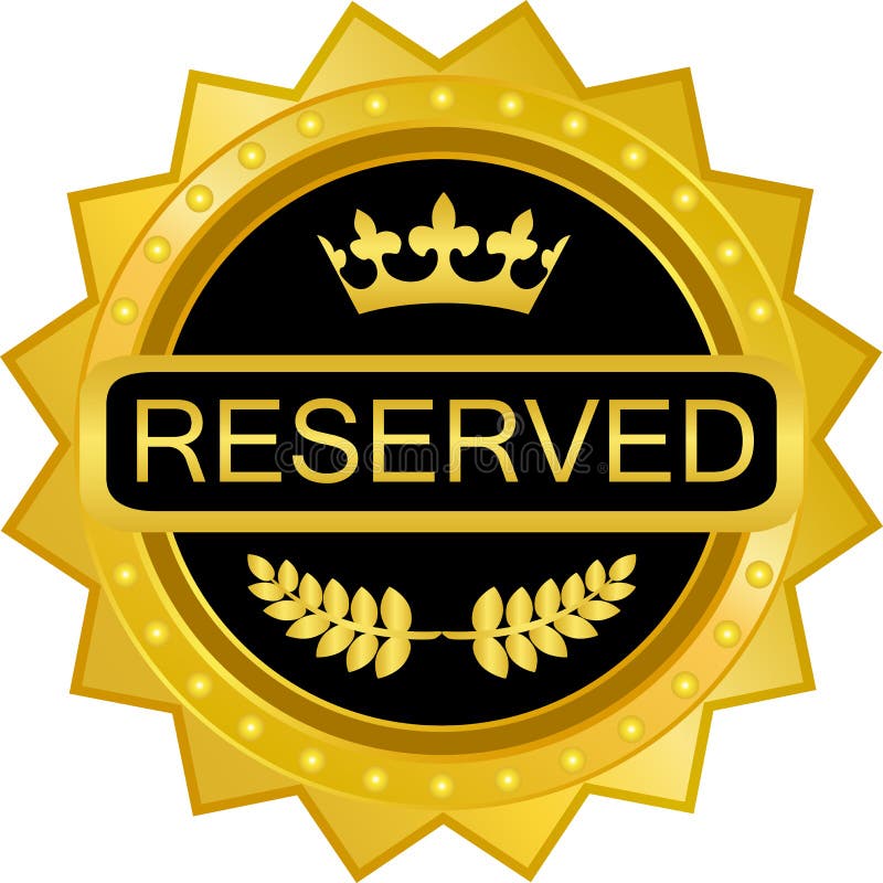 Icono De Oro De Lujo Reservado De La Insignia Ilustración del Vector ...