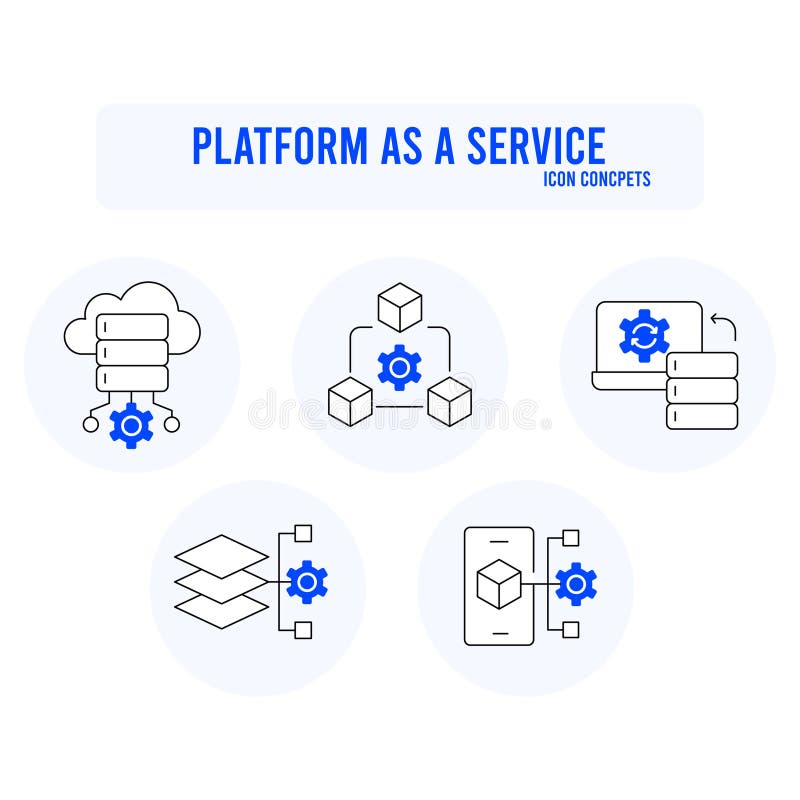Icono De Paas. Plataforma Como Icono De Servicio. Icono De Arquitectura ...