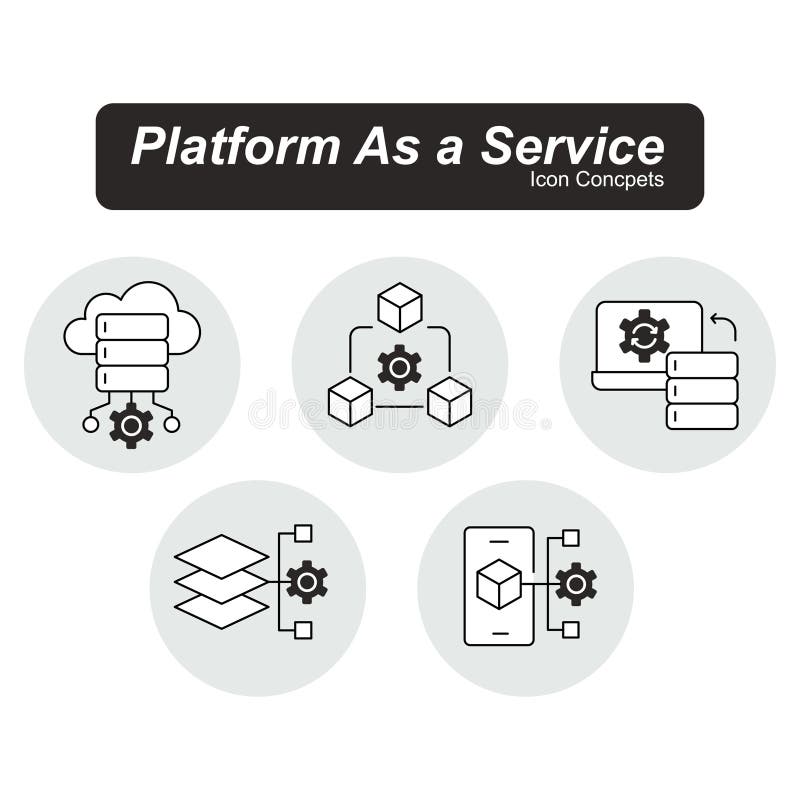 Icono De Paas. Plataforma Como Icono De Servicio. Icono De Arquitectura ...