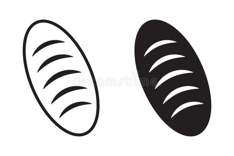 Icono De Pan Icono De Pan Icono De Pan Icono Plano. Ilustración del ...