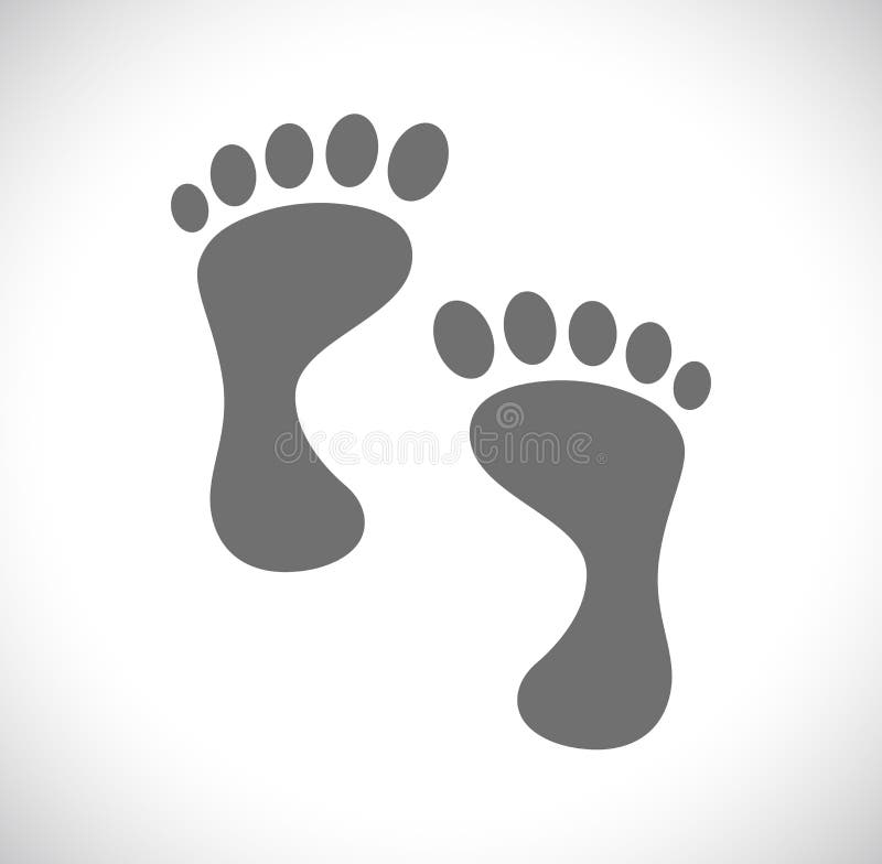 Icono de paso de huellas ilustración del vector. Ilustración de humano ...