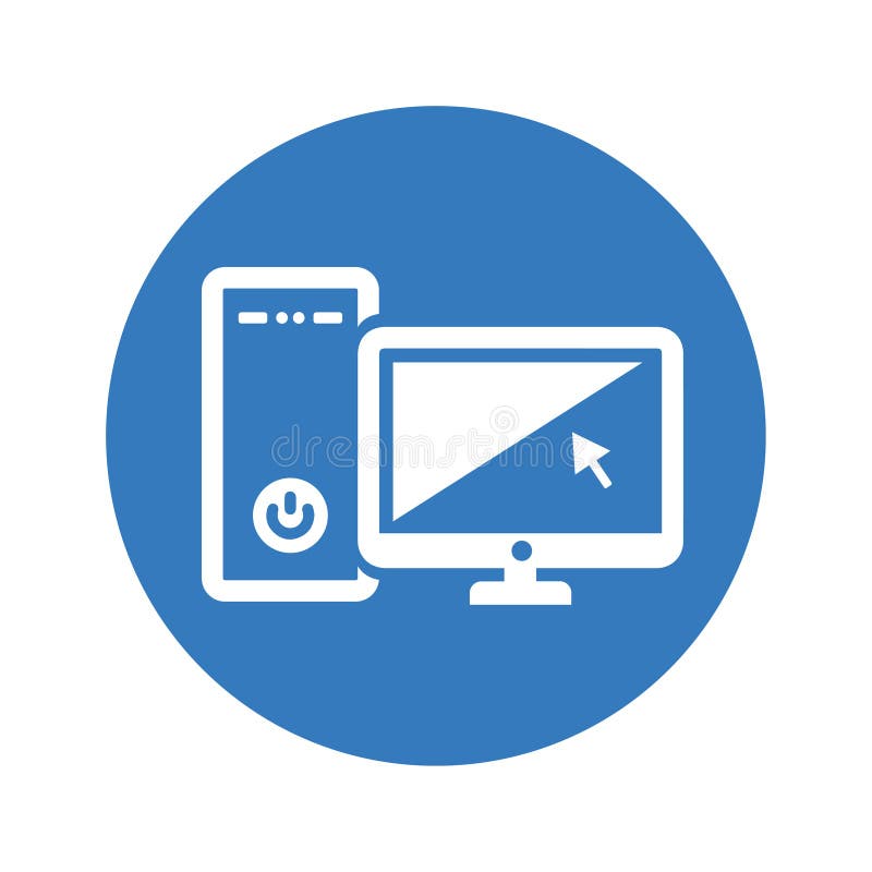 Icono de PC de escritorio ilustración del vector. Ilustración de ...