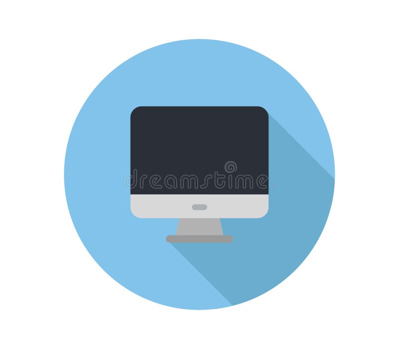 Icono De Pc Ilustrado En Vector Sobre Fondo Blanco Stock de ilustración ...