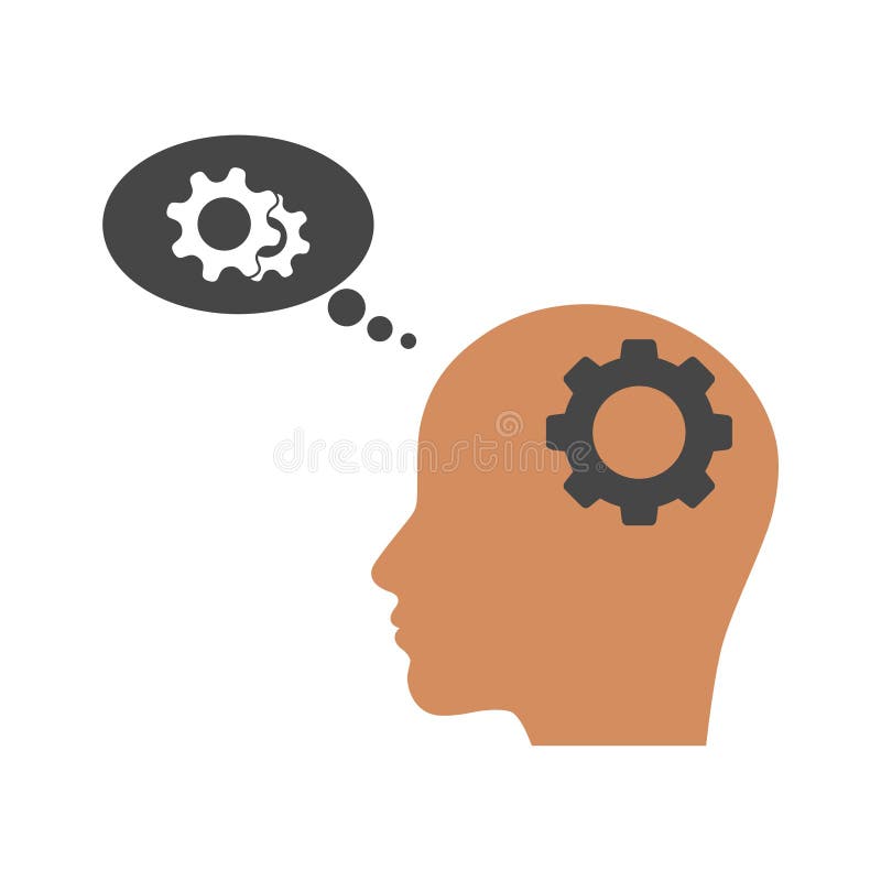 Icono De Pensamiento Crítico Aislado En Fondo Blanco Ilustración del ...
